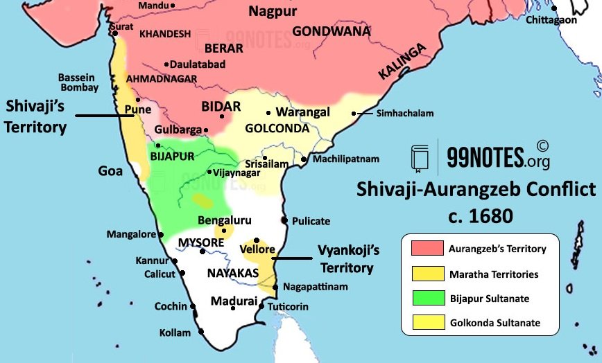 Maratha Empire History, Rulers, War And Administration